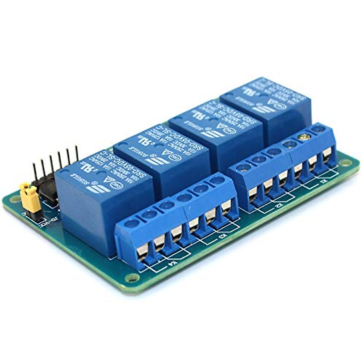 Treedix 4 Channel DC 5V Relay Module with Optocoupler Compatible with Arduino UNO R3 Raspberry Pi DSP AVR PIC ARM