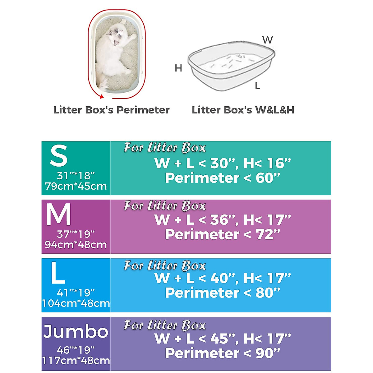 KropBom Cat litter Box Liners,20 Count 37" x 19" Large Extra Durable Heavy Duty Litter Pan Liner Bags with Drawstring for Pet Cat Litter Box Tray (Unscented)