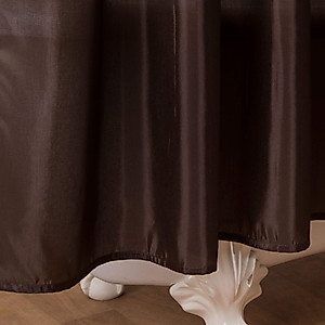 Lush Decor Terra Color Block Shower Curtain Fabric Striped Neutral Bathroom Decor, 72" W x 72" L, Brown & Beige