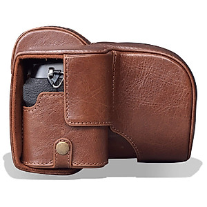 MegaGear MG1960 Ever Ready Genuine Leather Camera Case Compatible with Fujifilm X-S10 - Brown