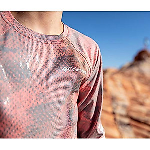 Columbia Kids & Baby Solar Chill Printed Long Sleeve, Wildfire, 3T