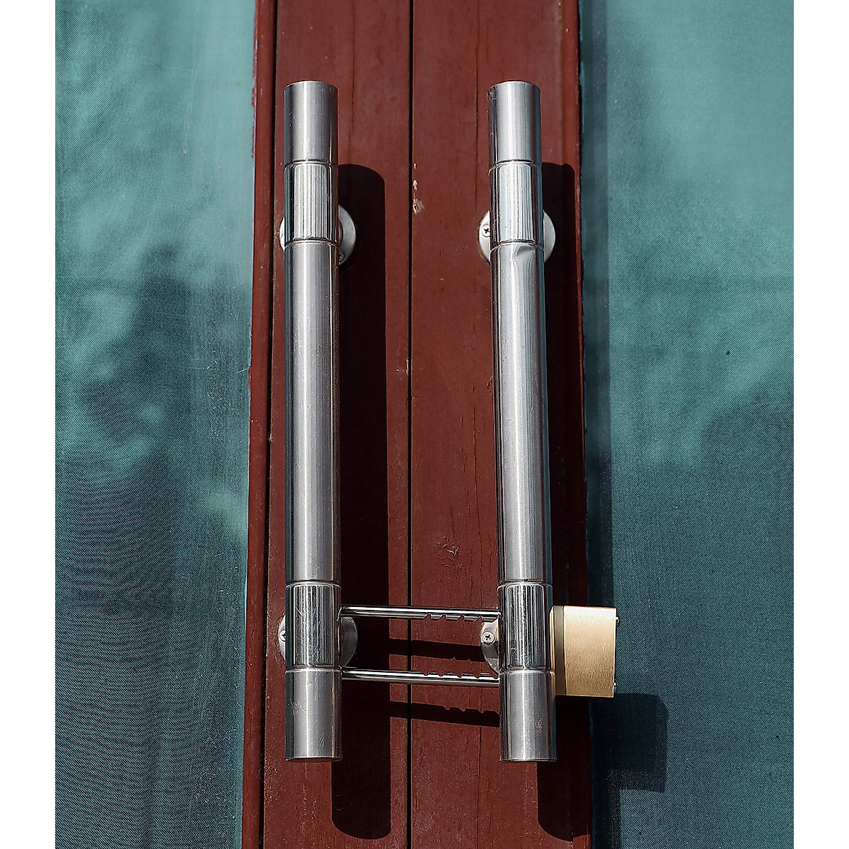 Fu Volante Solid Brass Padlock, 2 inch Wide Body, Outdoor Lock with Removable Adjustable-Length Shackle