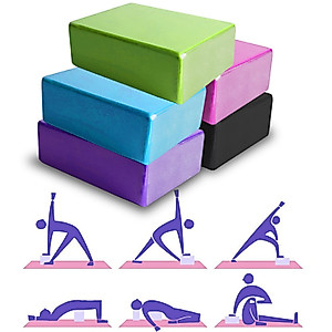 kunma 9.4" Lightweight Eco-Friendly High Density Yoga Brick Yoga Belt Home Fitness Accessories Soft EVA Foam Support Poses for Exercise (Orange)