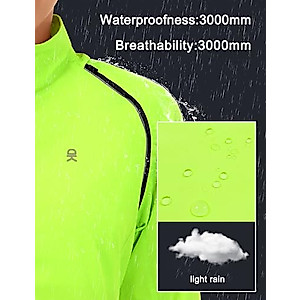 Little Donkey Andy Women's Quick-Dry Running Jacket Convertible UPF 50+ Cycling Jacket Windbreaker with Removable Sleeves Fluorescent Yellow Size L