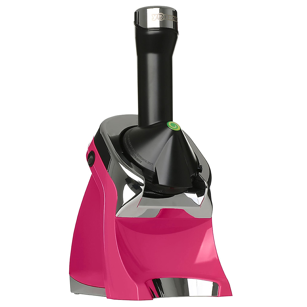 Yonanas 988HP Deluxe Vegan Non-Dairy Frozen Fruit Soft Serve Dessert Maker, BPA Free, Includes 75 Recipes, 200 Watts, Pink