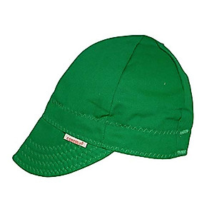 Comeaux Caps Reversible Welding Cap Solid Green Size 7 1/2