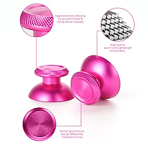 Avericht Metal ABXY buttons Dpad Thumbsticks for PS5 Controller, Metal Aluminum Bullet Buttons & Dpad & Analog stick Replacement Kit for PS5 Controller (Pink)
