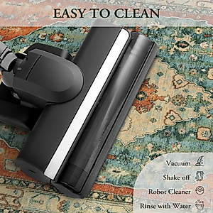 Lahome Boho Retro Ultra-Thin Indoor Door Mat 2x3,Washable Non-Slip 24"x35" Entryway Rugs Low-Pile Absorbent Front Door Doormats Inside Soft Entry Entrance Dirt Trapper,Orange