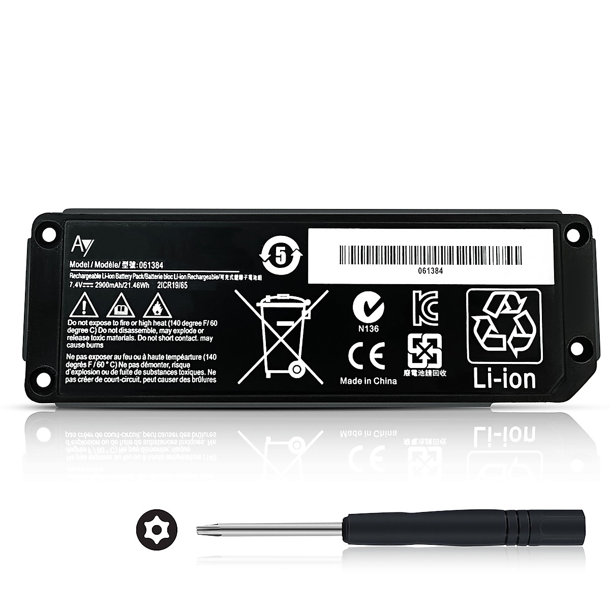 AY 061384 Replacement Battery Compatible with Bose SoundLink Mini I Only, Fits 061384 061385 061386 063287 [21.46WH/2900mAh]