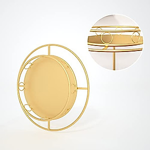 Rotatable Round Garment Rack, Adjustable Clothing Floor-Standing Display for Hanging Apparel and Placement of Accessories, Portable Metal Clothes Shelf for Retail and Boutiques