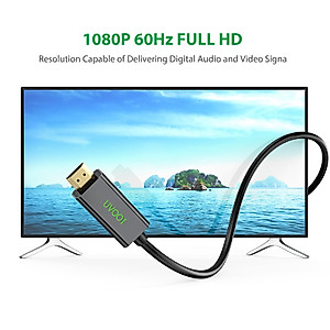 DisplayPort to HDMI Cable 6ft 5-Pack, Display Port (DP) to HDMI Cable 6 feet Adapter for All DisplayPort Laptop/Computer to Monitor/HDTV/Projector with HDMI