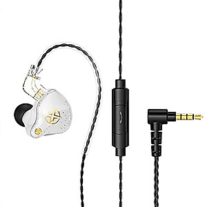 Frobea X2 Pro 3.5mm Detachable Wired Headphones Double Dynamic HiFi Earphone Headset Stereo Earbuds Sport Running White