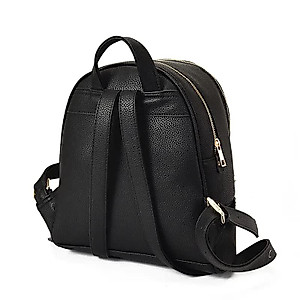 Special made fancy backpack for women, stylish and fashionable backpack made out of artificial leather (black)