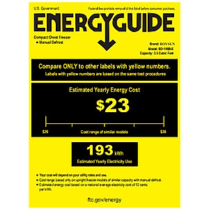 ROVSUN 3.5 Cubic Feet Chest Freezer, Compact Deep Freezer with Storage Basket, Adjustable Thermostat, Ideal for Home Kitchen Office RV, White
