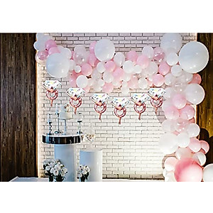 10Pcs Mini Diamond Ring Foil Balloons Inflatable Wedding and Engagement Anniversary Party Decoration