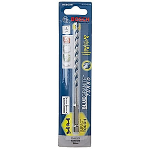 Bosch HCBG04T 3/16" x 4" x 6" Blue Granite Hammer Drill Bit for Concrete