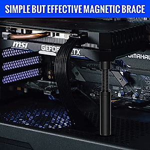 Aivalas GPU Support Bracket, Graphics Video Card Brace with Height Adjustable, Anti Sag Holder for Universal Graphics Card Sag, GPU Stand with Magnet and Rubber Pad