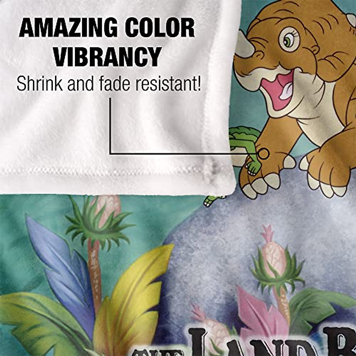 Land Before Time Littlefoot and Friends Officially Licensed Silky Touch Super Soft Throw Blanket 50" x 60"