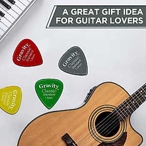Gravity Guitar Picks - Acrylic | Classic Standard 1.5mm | 8 Color Assortment | Brighter, Louder, Faster
