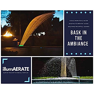 Pool Fountain Swimming Pool Accessories - Waterfalls Cool Warm Pool Water Temperatures, Sprinkler Aerates for Fresh Pool Water, Fits 1.5" Threaded InGround & Above Ground Pool Fountains Return Jets