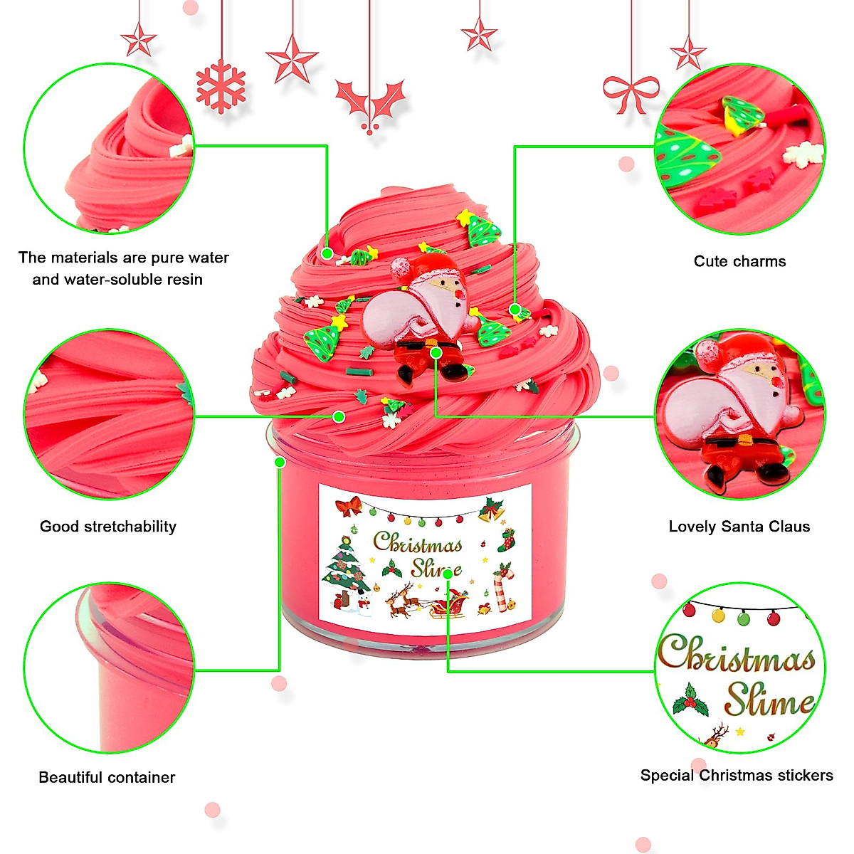 7 Pack Butter Slime Kit, Super Soft and Non-Sticky, Stress Relief Toy Party Favors Birthday Gifts for Girls and Boys,DIY Slime Toy for Kids.