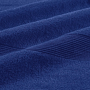 Belizzi Home 4 Pack Bath Towel Set 27x54, 100% Ring Spun Cotton, Ultra Soft Highly Absorbent Machine Washable Hotel Spa Quality Bath Towels for Bathroom, 4 Bath Towels - Navy Blue