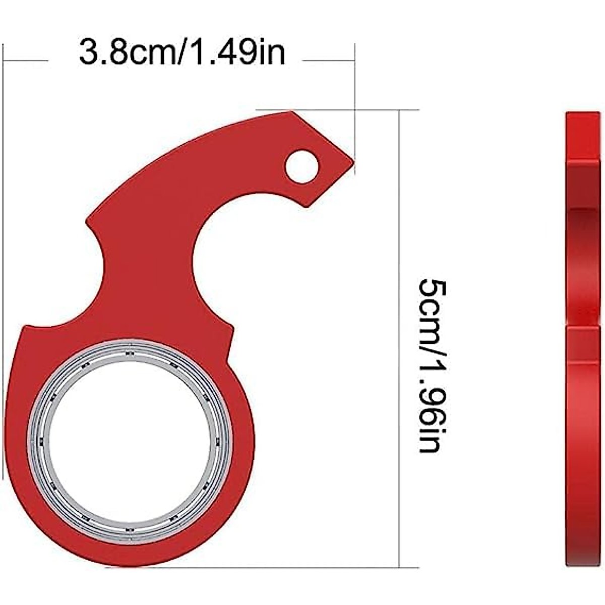 Keychain Spinner Toy, Portable Keyring Spinner Toy, Finger Keychain Spinner Portable Keychain Spinner, Novelty Keychains for Finger Exercise(2PCS)