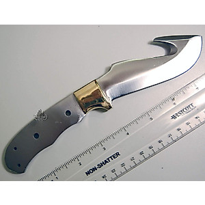 Whole Earth Supply 420 Stainless Steel Knife (420 Stainless Steel, Pair of 4 inch Guthook Blades)