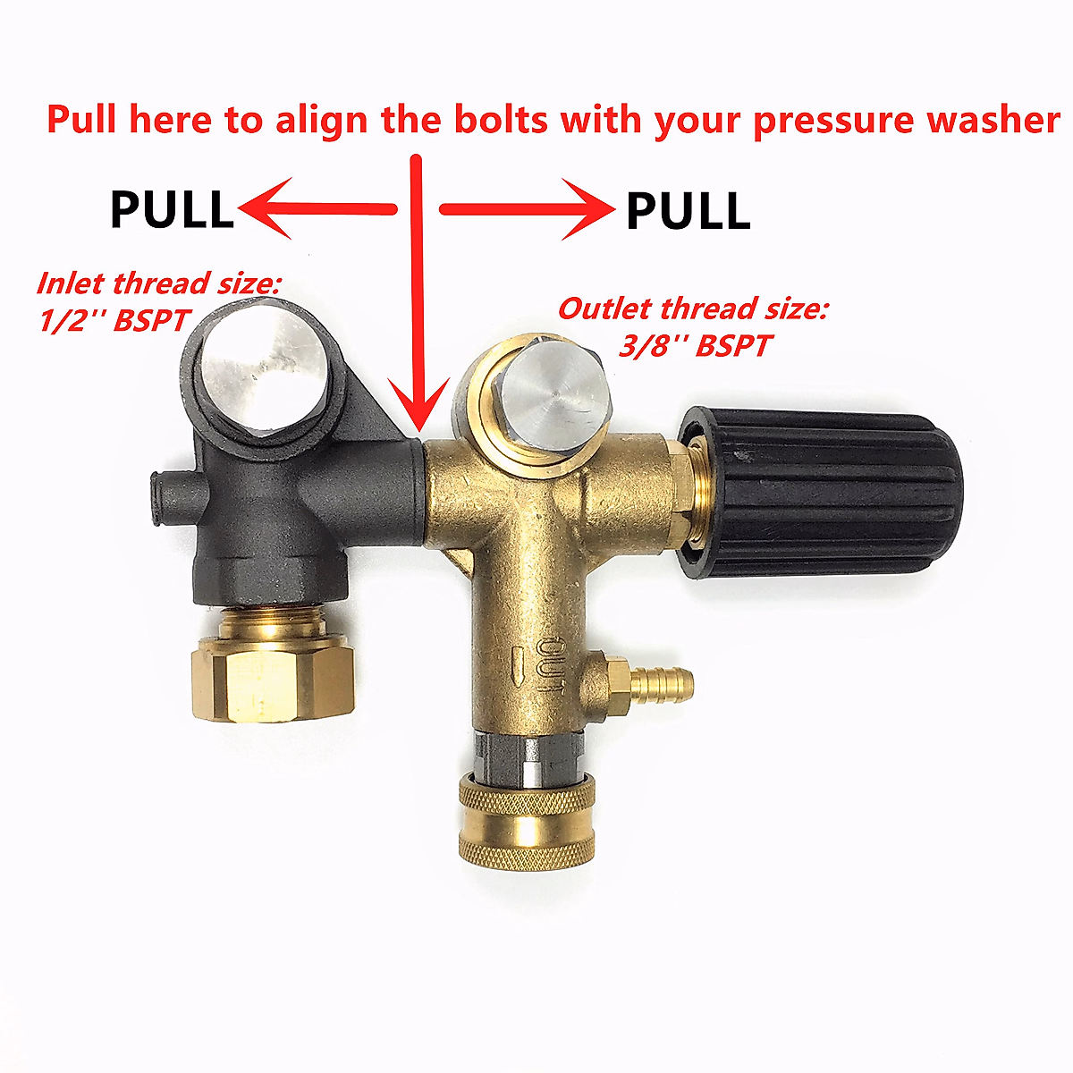 4000PSI Pressure Washer Pump Horizontal Shaft 1" For Devilblis EXHP3640 For Annovi Reverberi RKV4G36 For EB4040HA For Honda GX340 11HP GX390 13HP With Pressure Gauge 3/8 Inch Quick Connect