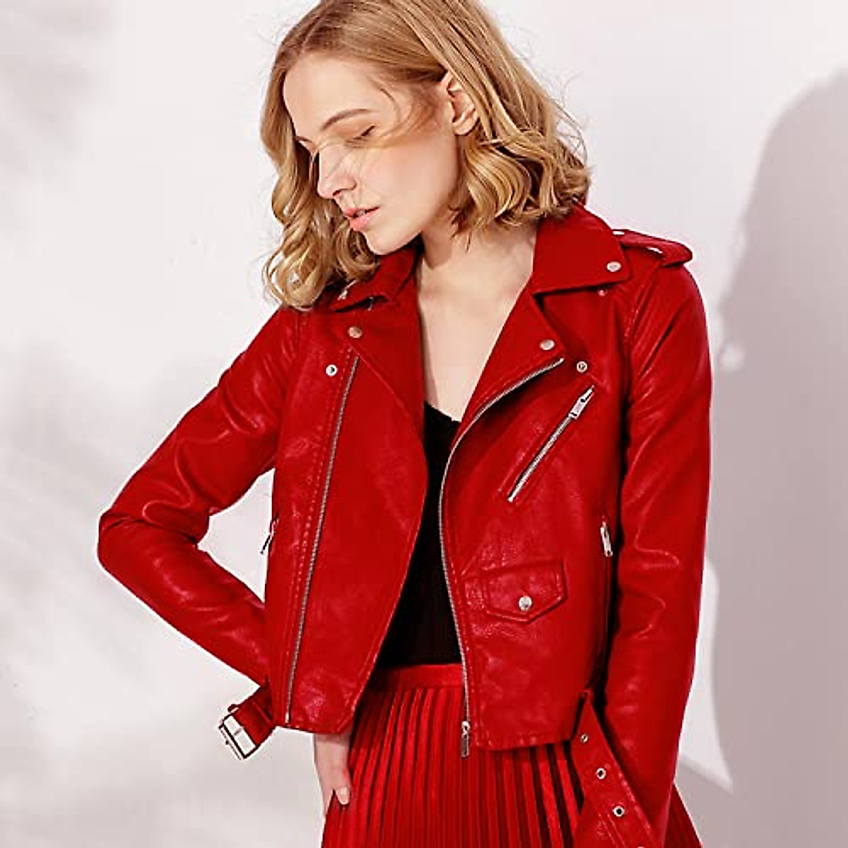 Large Soft Vinyl Upholstery Leather Fabric 1 Yard 56.3x36inch, 0.8mm Thick Texture Faux Leather Sheets, for Upholstery Crafts, Sofa, Car Seat, Handbag, Earrings, Hair Bows, DIY Crafts (Red)