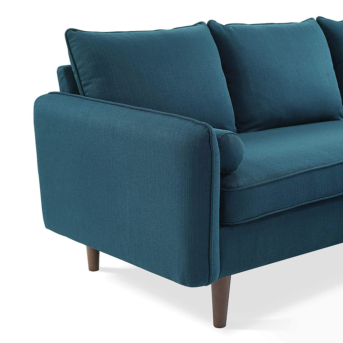 Modway Revive Right Or Left Sectional Modern Upholstered Fabric Sofa Couch, Azure