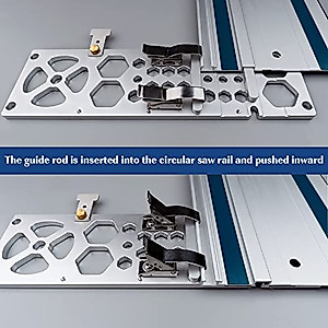 13.4inch Track Saw Square Guide Woodworking 90° Right Angle Circular Saw Guide Rail Angle Stop Accessories Compatible with Festool/Makita Guide Rail