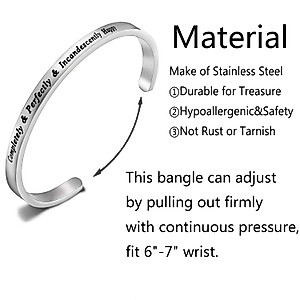 Completely And Perfectly And Incandescently Happy Cuff Bracelet Book Quote Jewelry Jane Austen Inspired Gift (Cuff Bracelet)