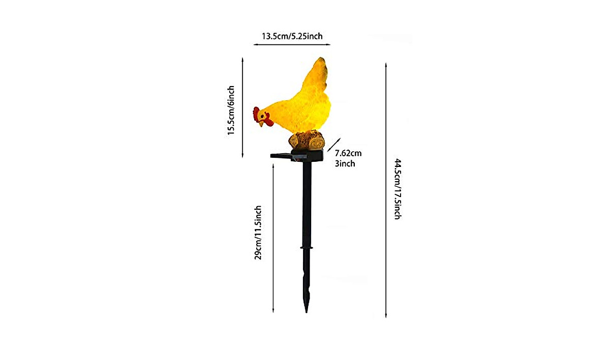 Solar Chicken Lights for Garden Decor - Outdoor Chicken Statue