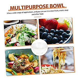 VOSAREA 1pc Fruit Salad Bowl Mini Glass Bowls Ceramic Soup Bowl Fruit Containers Porcelain Serving Bowl Trifle Bowl Modern Salad Dinner Bowl Home Salad Bowl Household Fruit Bowl Crystal