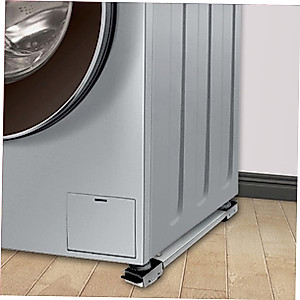 DOITOOL 2 Pairs Small Washing Machine Mini Washing Machine Furniture Slides Kit Furniture Moving Sliders Furniture Carrier Stackable Washer and Dryer Mobile Devices Multifunction Metal