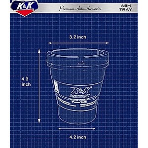 KnK Auto Pink Car Ashtray Smokeless Ash Bucket Automotive Cigarette Bud/Butt Cup for Women Portable Durable Stub out Cup Self-Extinguishing Interior Vehicles Boat Home Office Outdoor Picnic Beach