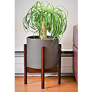 ZPirates Wood Plant Stand for Indoor and Outdoor - Adjustable Width (up to 12 Inches) for Small Medium and Large Planter Pots -14-inch Tall