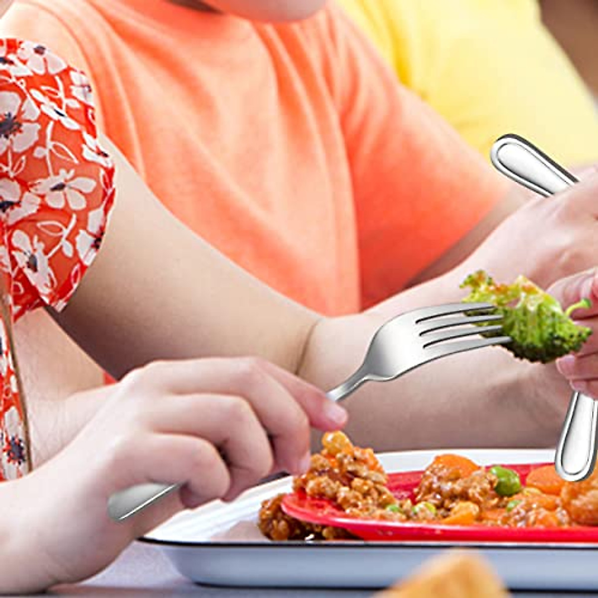 LIANYU 9-Piece Toddler Forks, Stainless Steel Kids Forks Silverware for 2-10 Year Old, Children Cutlery Flatware Set, Kids Utensils Forks Set for Home Preschools, Dishwasher Safe