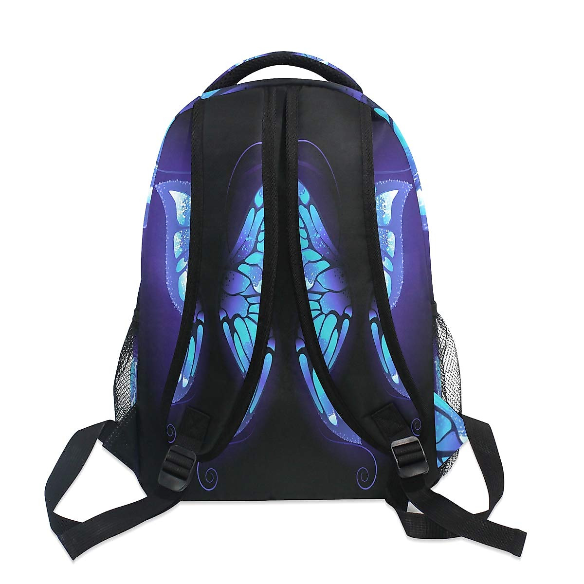 ALAZA Purple Butterfly Wing Backpack Daypack College School Travel Shoulder Bag