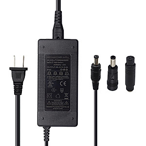 UL Listed 29.4V 2A 58.8W AC/DC Power Adapter Charger for 24V Lithium Li-ion Battery, for 7S Lithium Battery Pack, 5.5x2.1mm DC Plug with 5.5 * 2.5mm /8mm Female 3-Pin Inline Tips