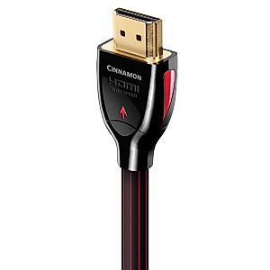 AudioQuest Cinnamon 1m (3' 4" feet) Black/Red HDMI Cable, Black; Red