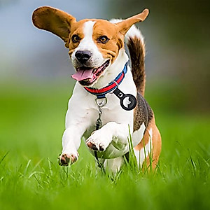 King Ma Air Tag Holder Keychain Case, 4 Pack Waterproof AirTag Leather Key Ring Cover for Apple Air Tag Accessories Works with Keychain, Bags, Dog Collar, Luggage and More