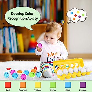 CPSYUB Toddler Toys, Easter Eggs Sensory Early Learning Fine Motor Skills Toys for 1, 2, 3, 4 Year Old Girls Boys