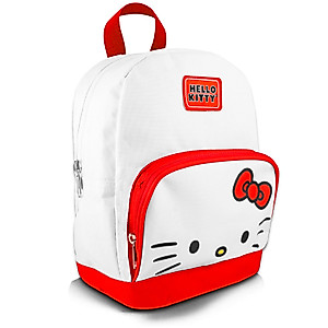 Hello Kitty Mini Backpack Set - 10" Hello Kitty Backpack with Front Pocket for Girls Plus Bottle | Hello Kitty Purse Bundle