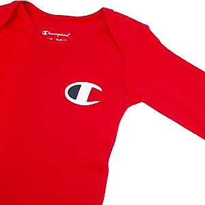 Champion baby girls Champion Unisex 3pk 5pk Short Sleeve Or Long Sleeve Infant Body Suit in Multiple Colors, Si and Toddler T Shirt Set, Blue, 0-6 US