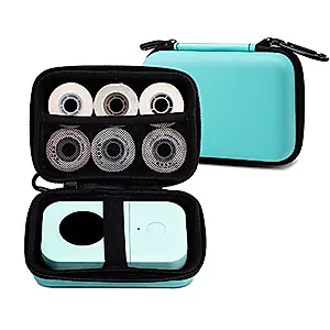 Phomemo Label Printer Case Hard Carry Case Compatible D30/Q30S/D35/M110 Label Printer, Label Maker Labeler Storage Holder, Green