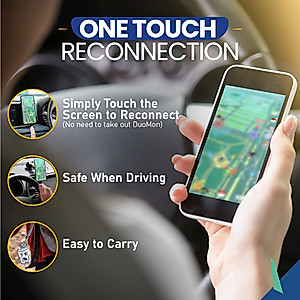 megacom DuoMon Egg 1P/2P Auto Catcher Compatible for Pokemon Go Plus with Auto Catch, Voice Notifications - Faster Wireless for Pocket Monsters Go Game - Long-Lasting Battery, Stable Connection