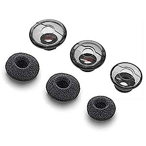 ALXCD Eartips for Voyager 5200 Headset, S/M/L 3 Pcs Soft Gel Ear Tips & 3 Pcs Foam Cover Tips, Fit for Headset Voyager 5200, S M L