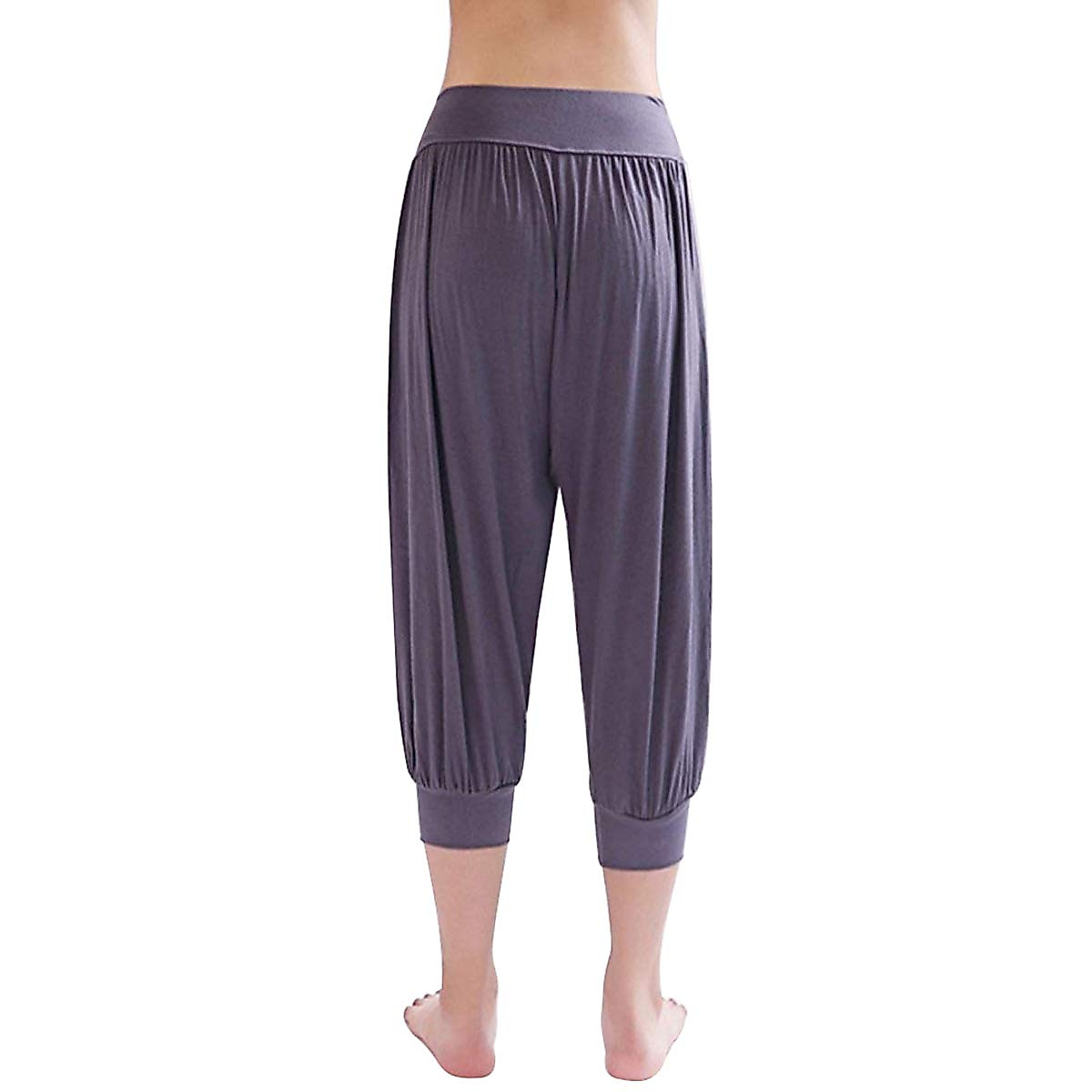 LKXHarleya Women Modal Harem Yoga Pants Loose Casual Fold Over Pilates Capri Pants Yoga Pants